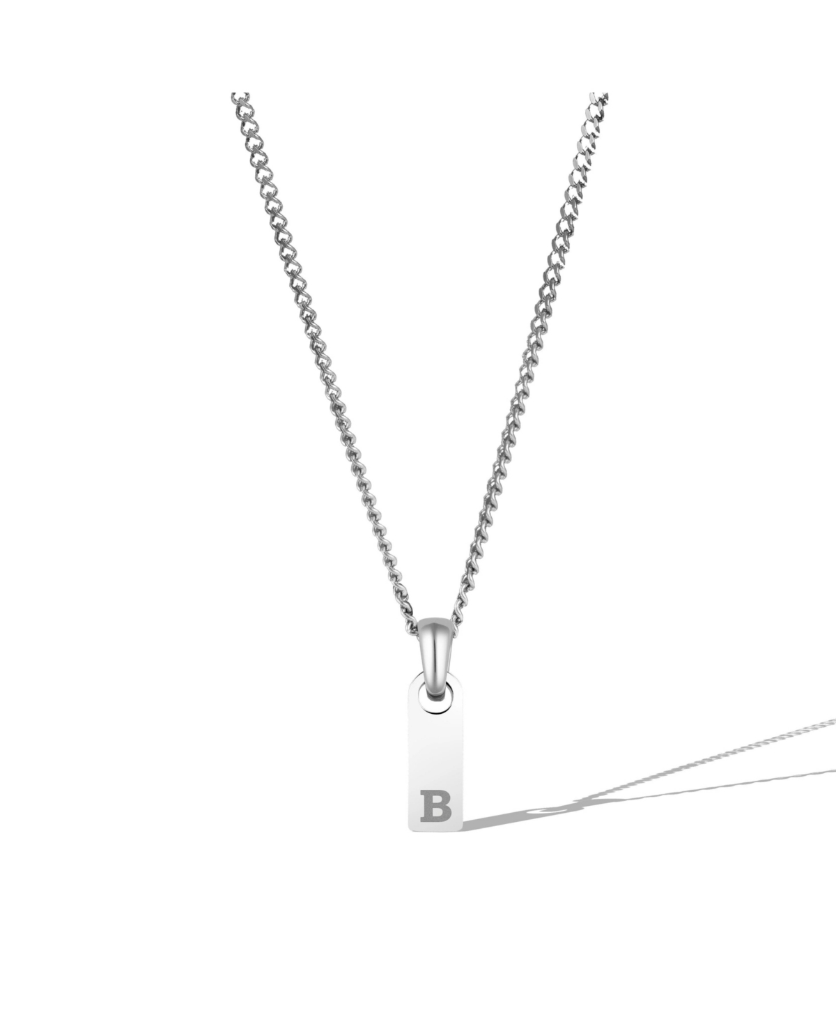 Click here for Vincero Mens Initial Tag Necklace - Silver with Mi... prices