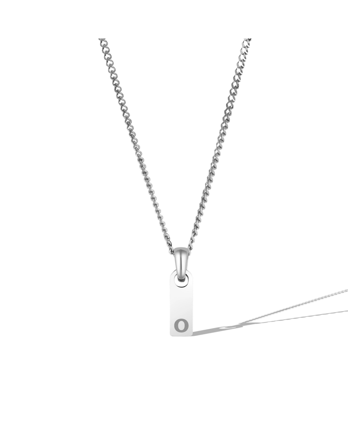 Click here for Vincero Mens Initial Tag Necklace - Silver with Mi... prices