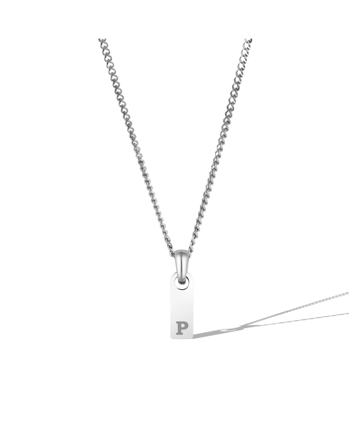 Click here for Vincero Mens Initial Tag Necklace - Silver with Mi... prices