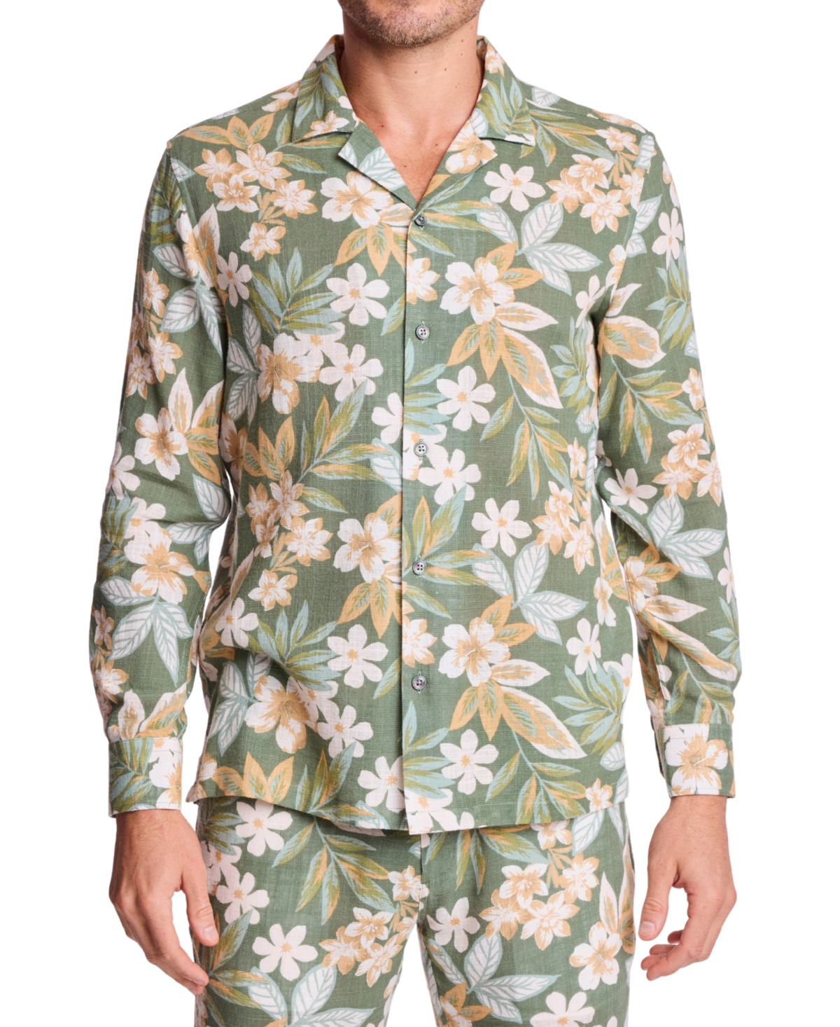 Click here for Paisley & Gray Mens Parker Floral Print Shirt - Em... prices