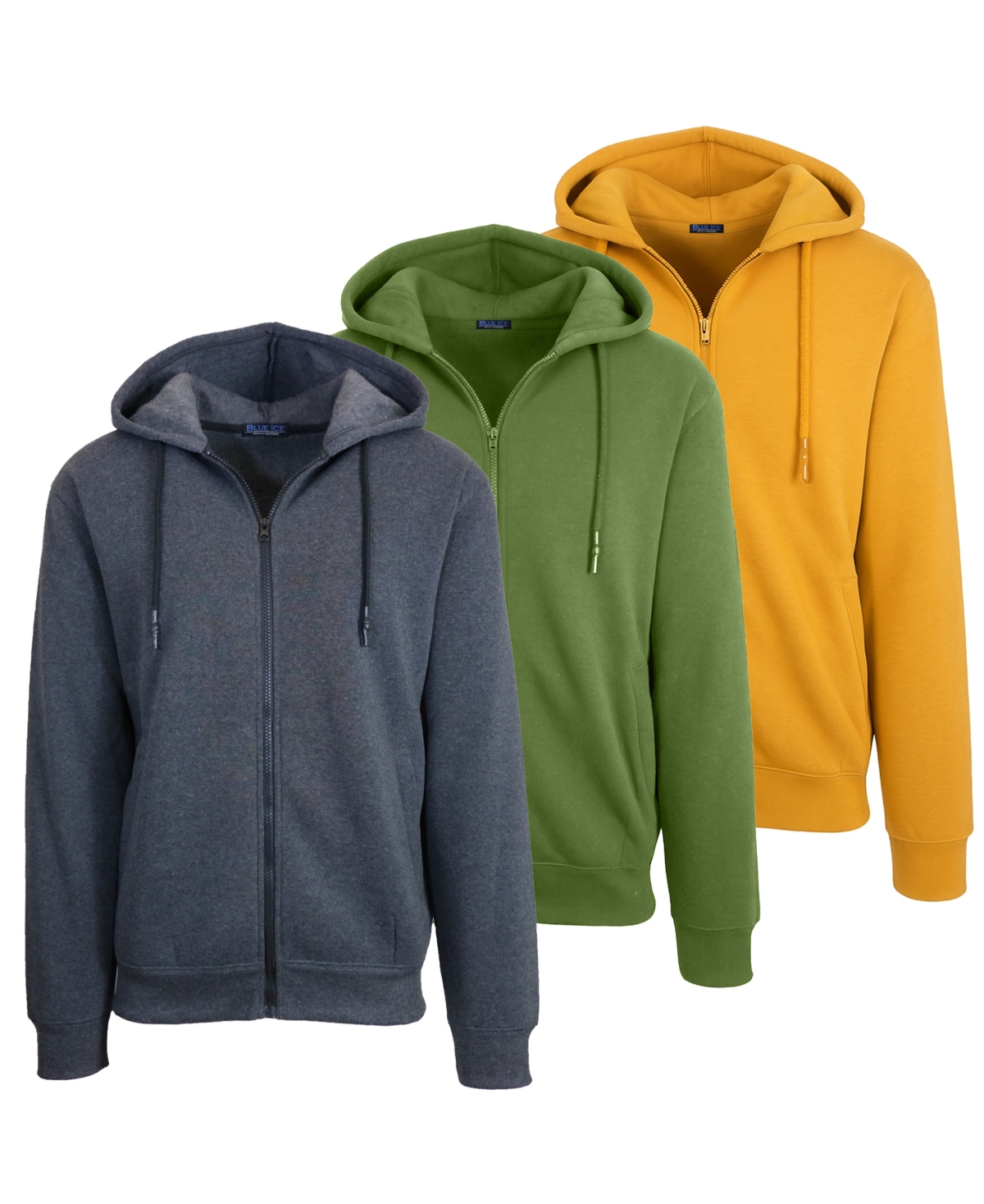 Click here for Blue Ice Mens Fleece Line Full Zip-Up Hooded Sweat... prices