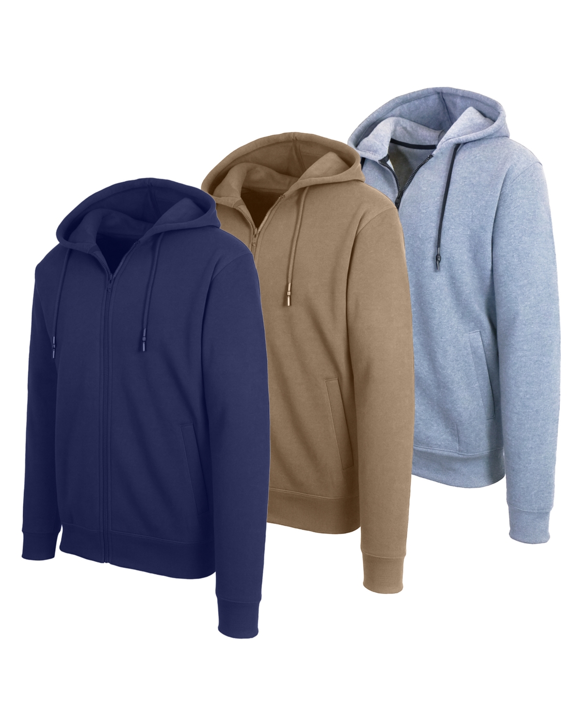 Click here for Blue Ice Mens Fleece Line Full Zip-Up Hooded Sweat... prices