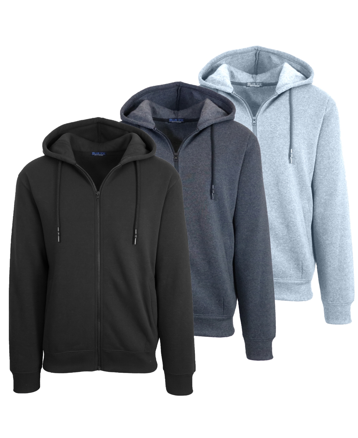 Click here for Blue Ice Mens Fleece Line Full Zip-Up Hooded Sweat... prices