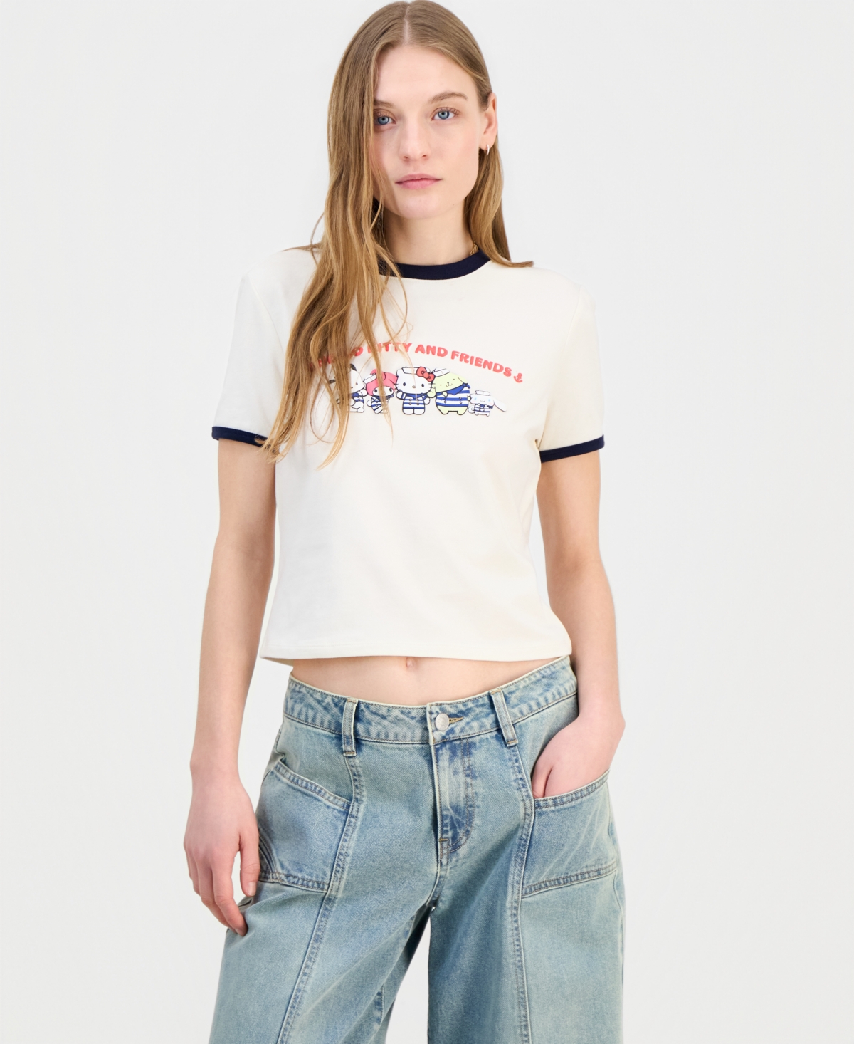 Click here for Love Tribe Juniors Hello Kitty & Friends Ringer T-... prices