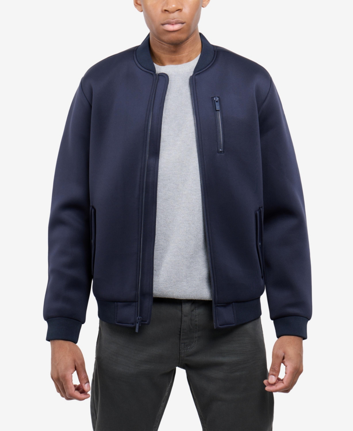 Click here for Xray Mens Neoprene Bomber Jacket - Navy prices