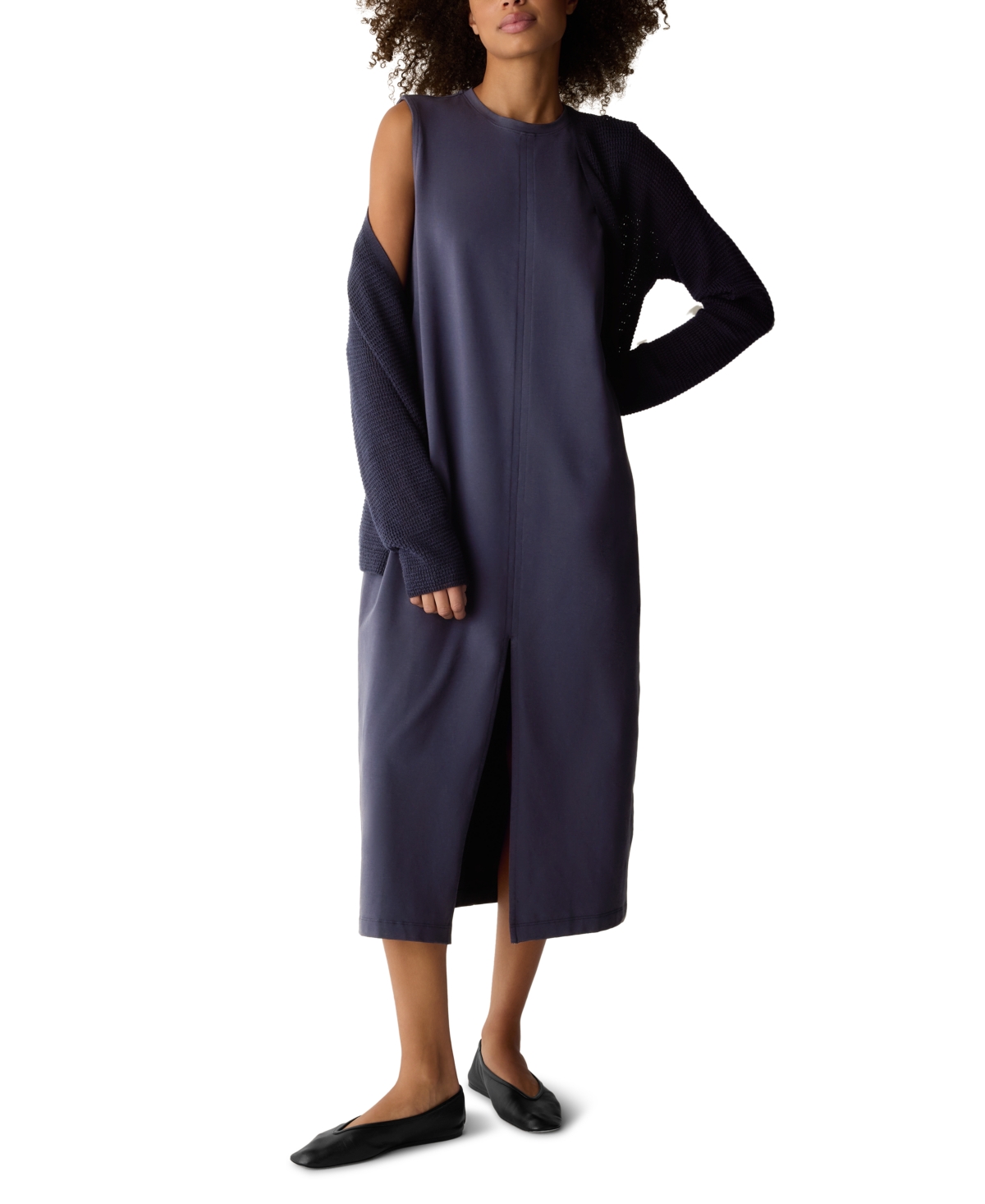 Click here for Eileen Fisher Womens Sleeveless Crewneck Tank Dres... prices