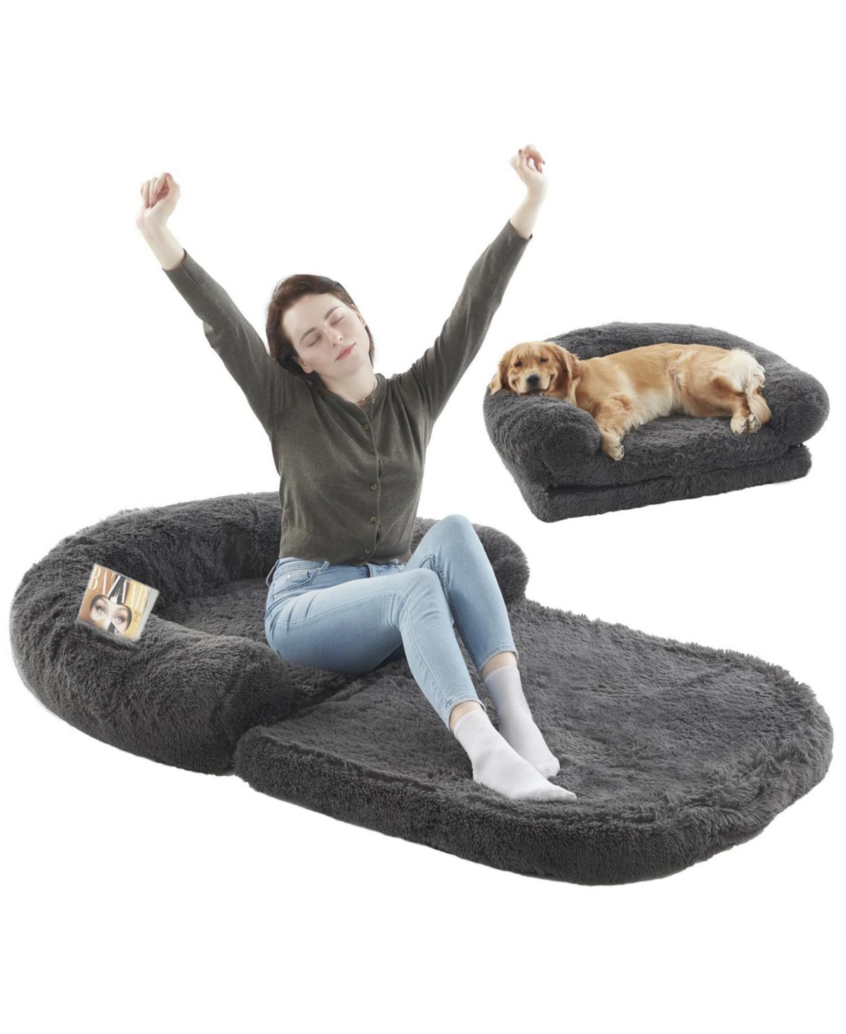 Click here for Aostirmotor 71" Extra Large Dog Bed for Peopl... prices