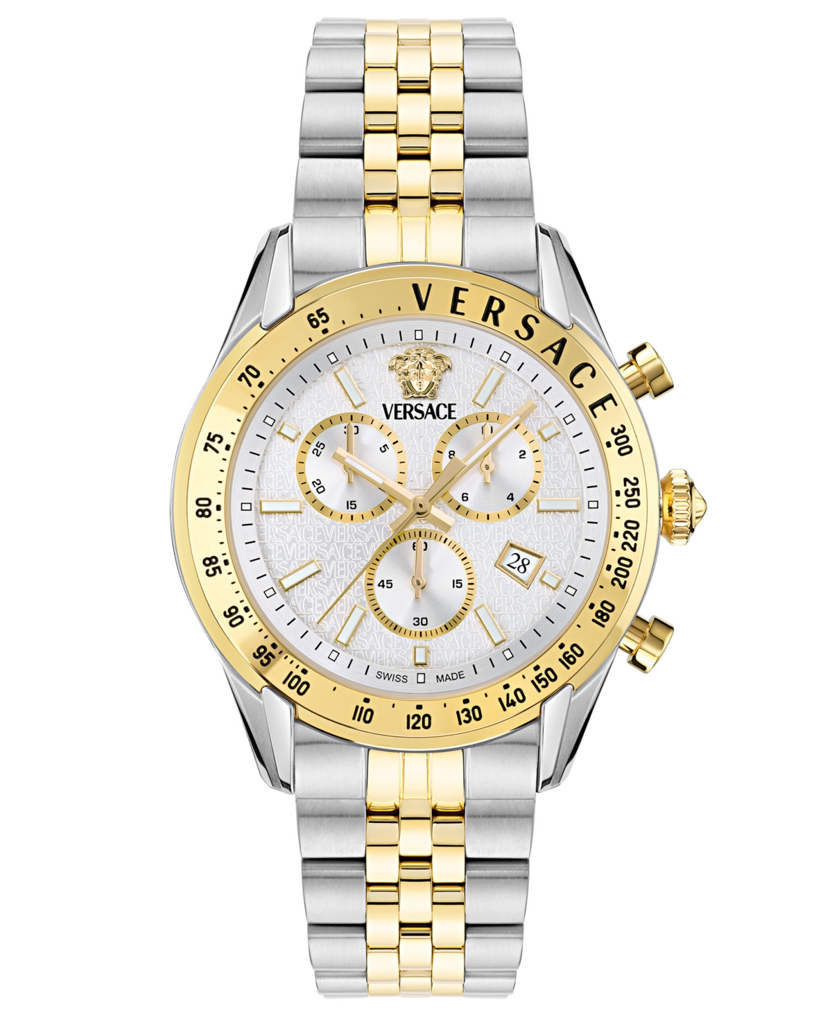 Click here for Versace Mens Chrono Master Two-Tone Stainless Stee... prices