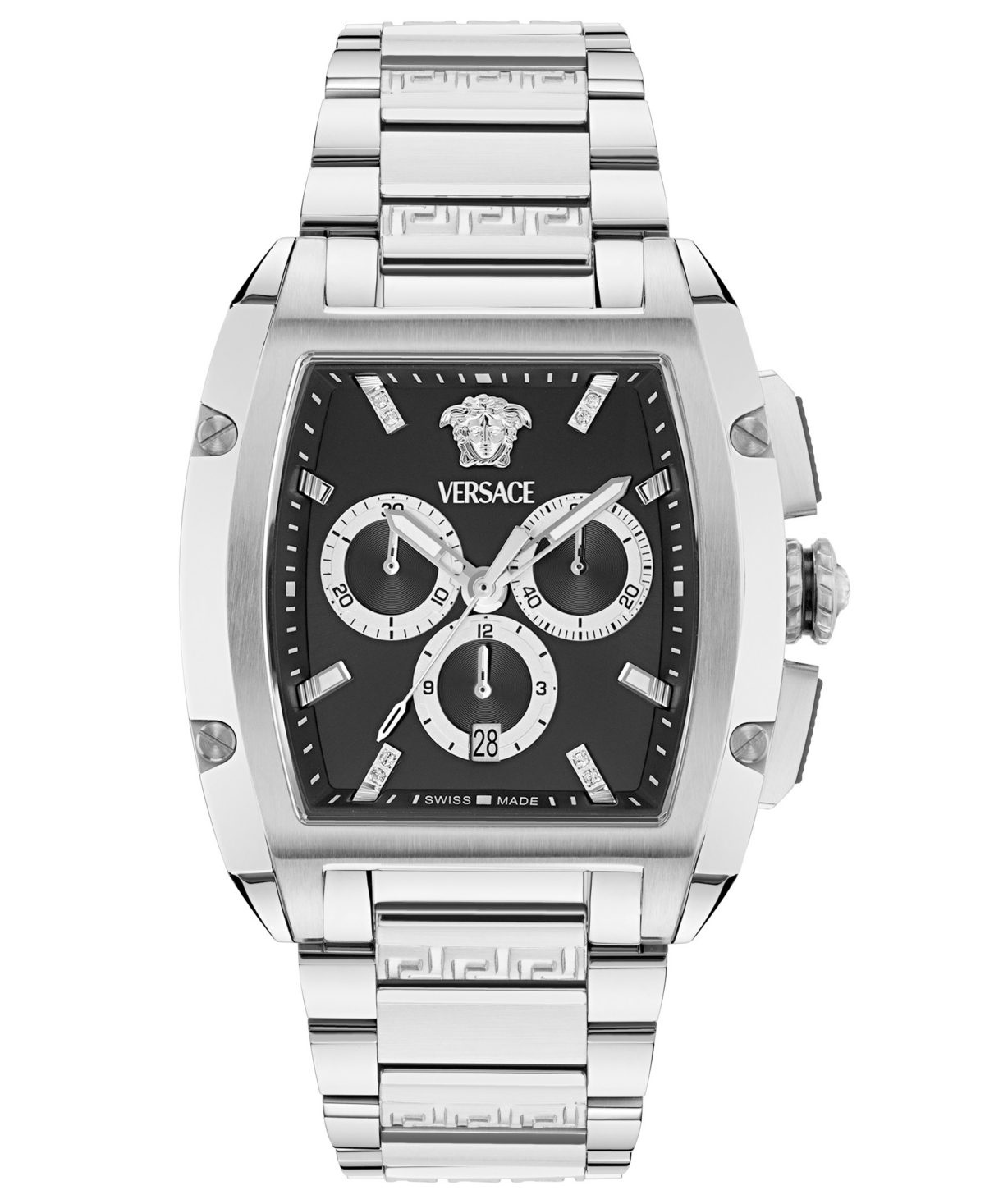 Click here for Versace Mens Dominus Silver Stainless Steel Bracel... prices