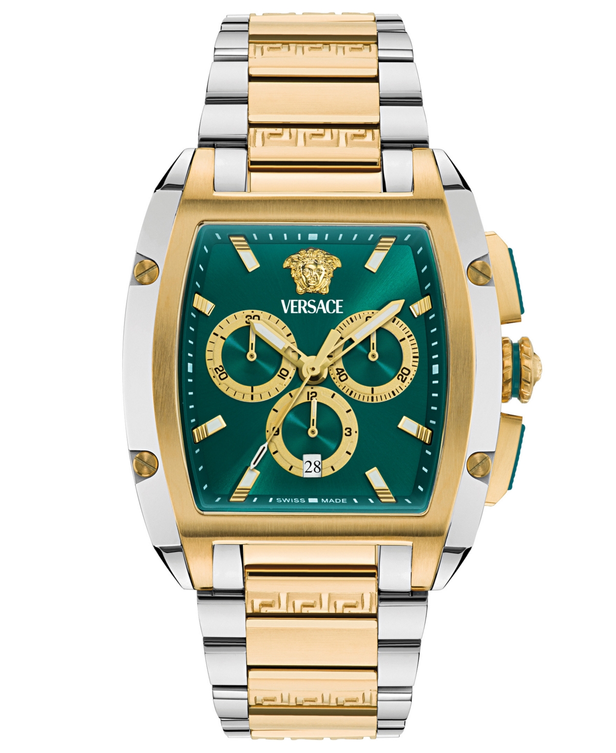 Click here for Versace Mens Dominus Two-Tone Stainless Steel Brac... prices