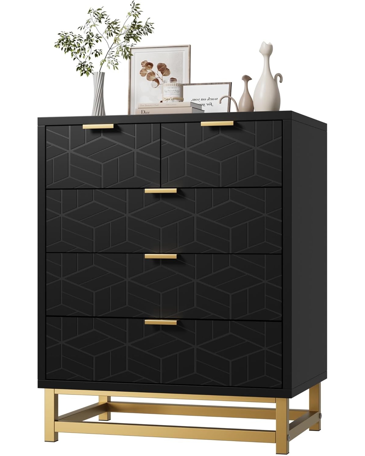 Click here for gaomon Dresser for Bedroom  5 Drawer Dresser with... prices