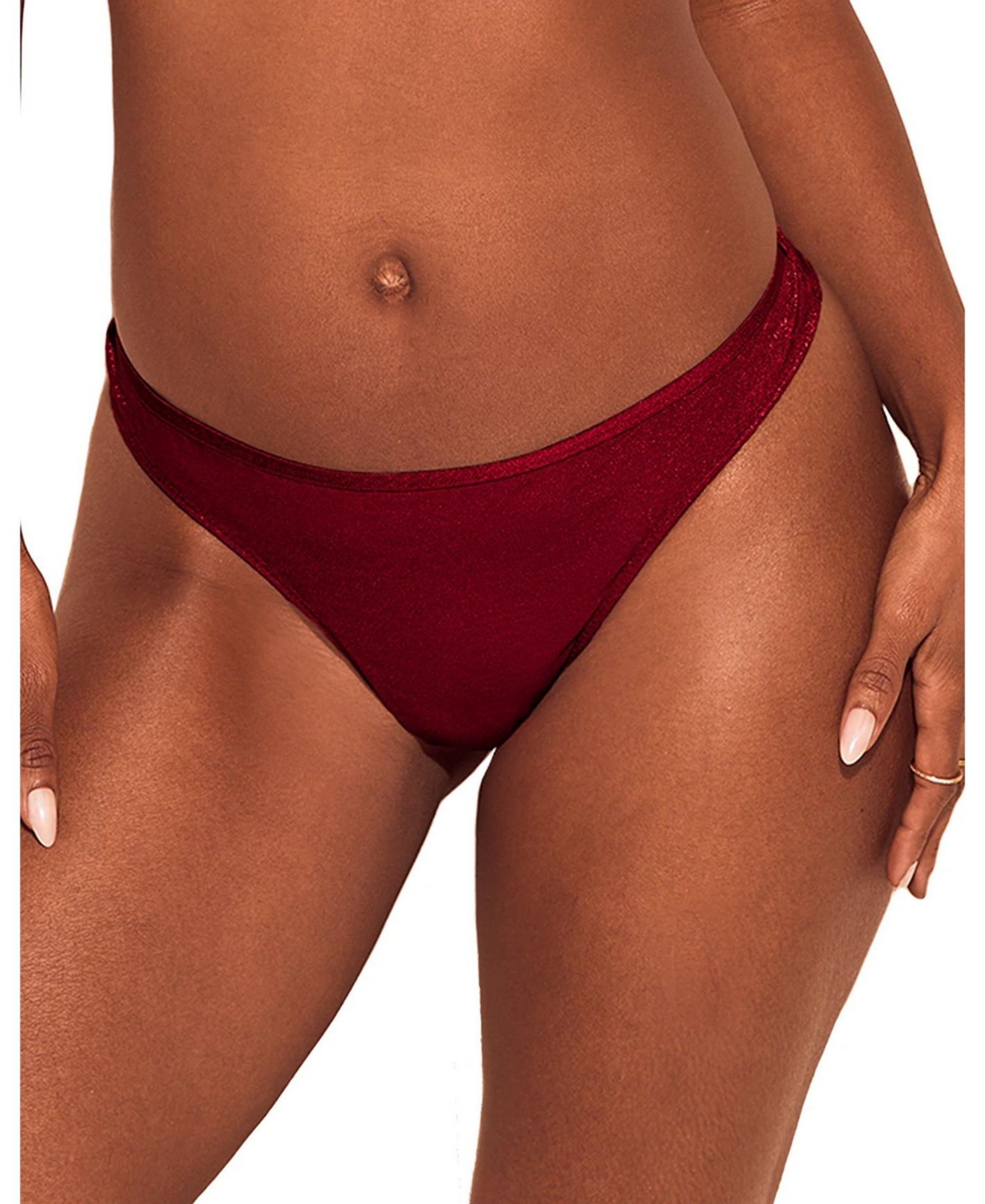 Click here for Adore Me Womens Gianina Thong Panty - Dark red prices