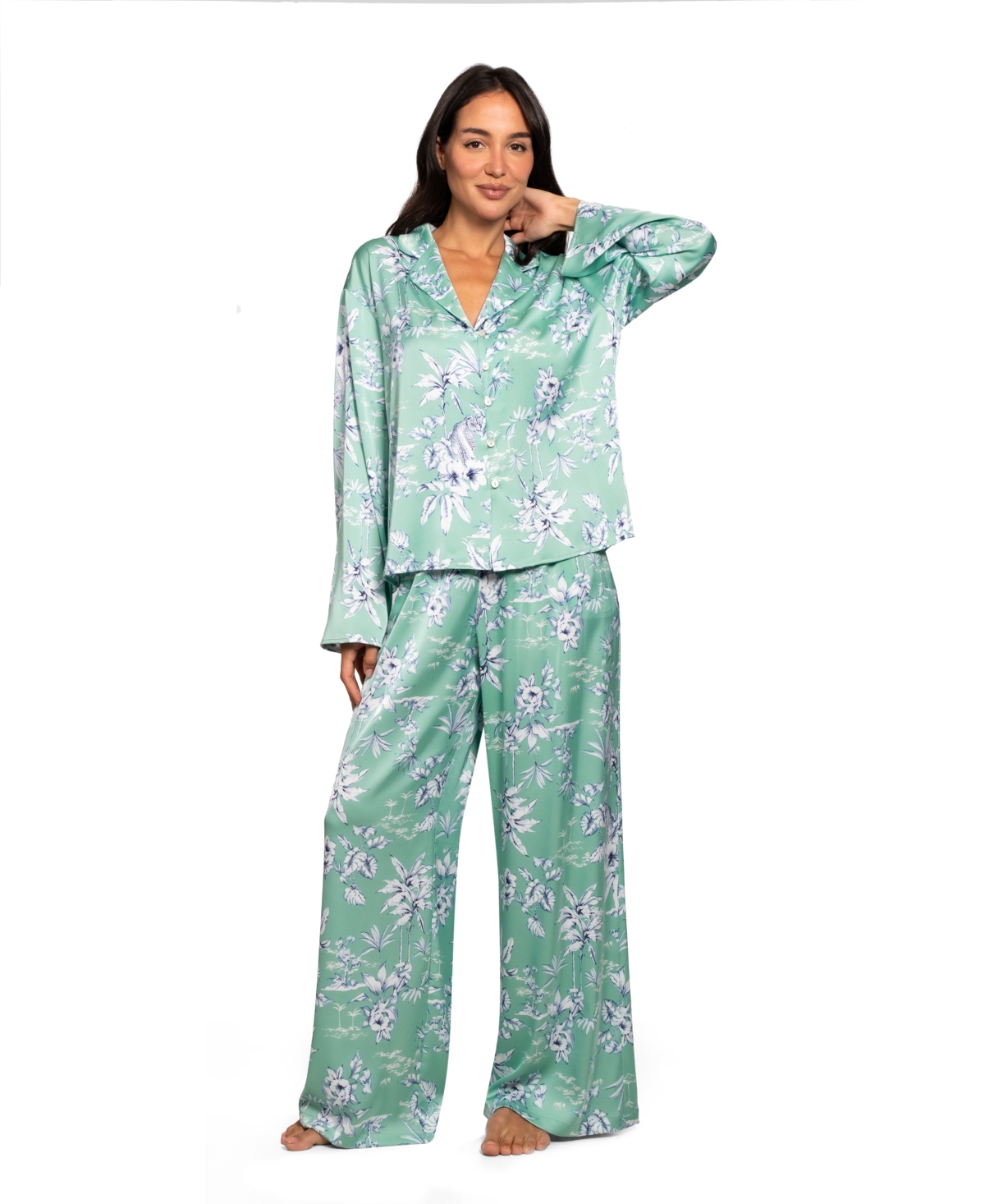 Click here for Midnight Bakery Womens Long-Sleeve Sleep Top & Pan... prices