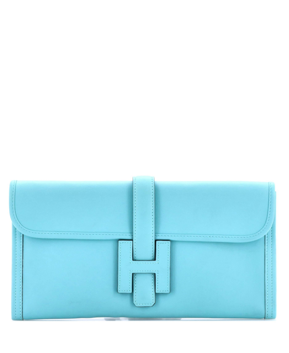 Click here for Pre-Owned HERMES 29 Jige Elan Clutch Swift - Blue prices