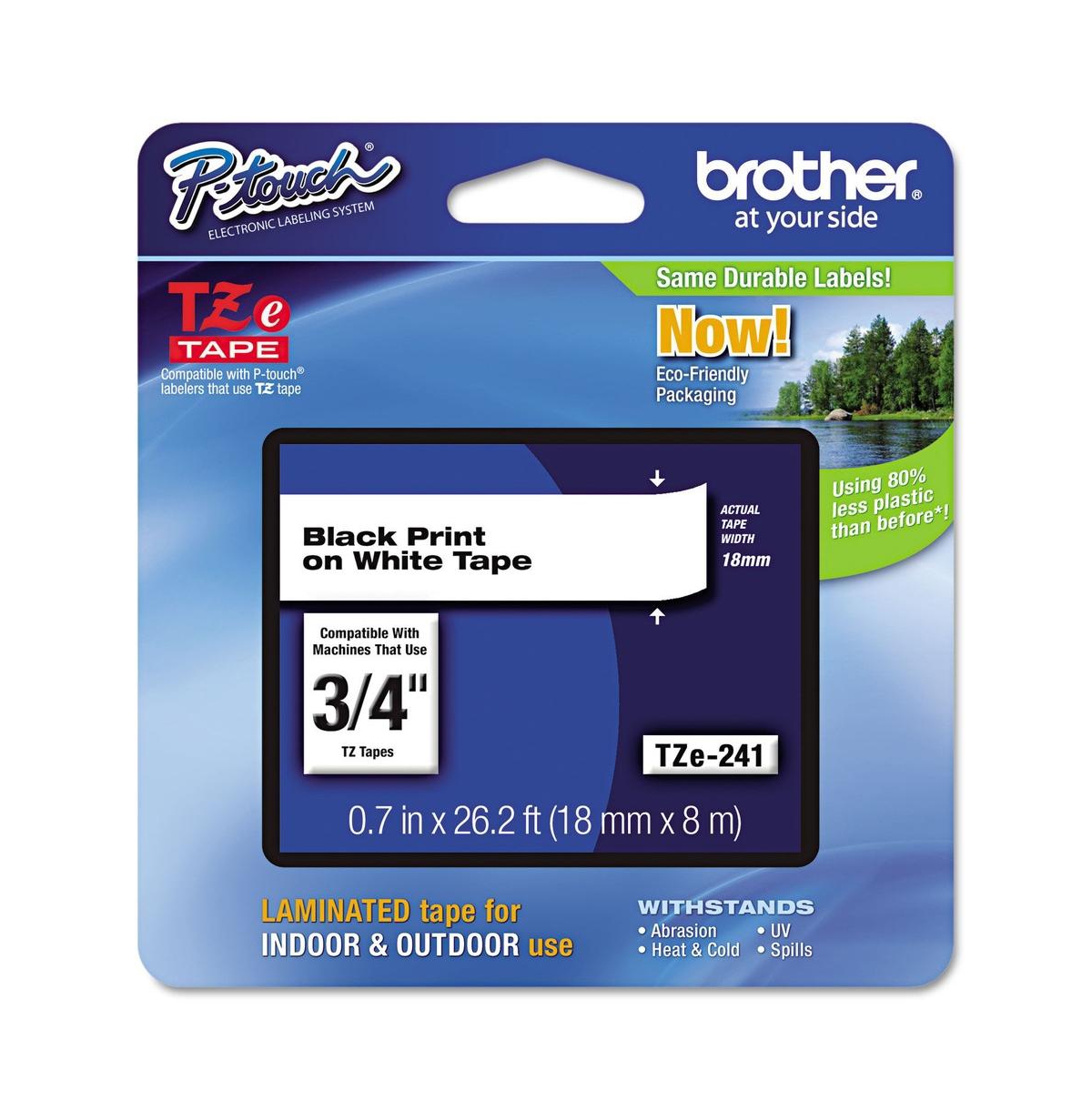 Click here for Brother P-Touch Tze241 0.7 in. x 26.2 ft. TZE Stan... prices