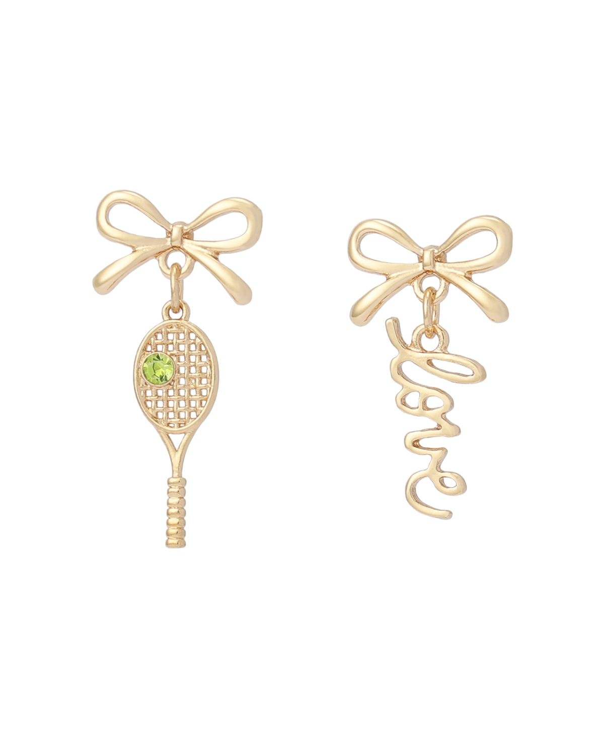 Click here for Betsey Johnson Faux Stone Tennis Racquet Love Mism... prices