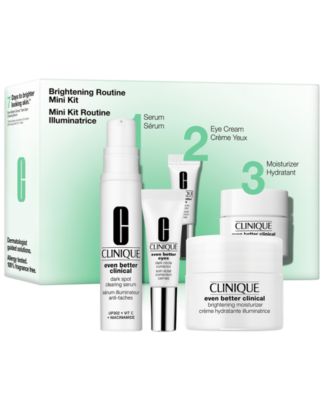 Clinique 3-Pc. Brightening Routine: Mini Even Better Skincare Kit - Macy's