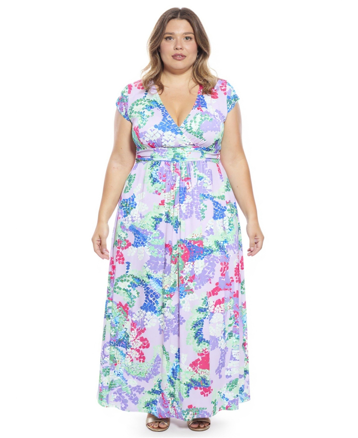 Click here for 24seven Comfort Apparel Plus Size Cap Sleeve Side... prices