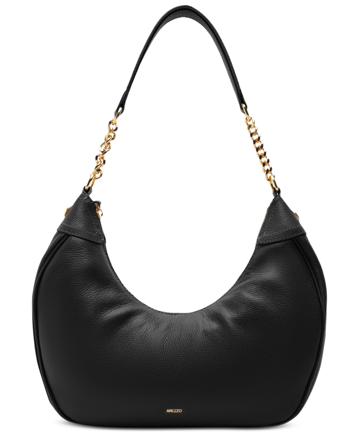 Click here for Arezzo Elena Small Leather Hobo Bag - Black prices