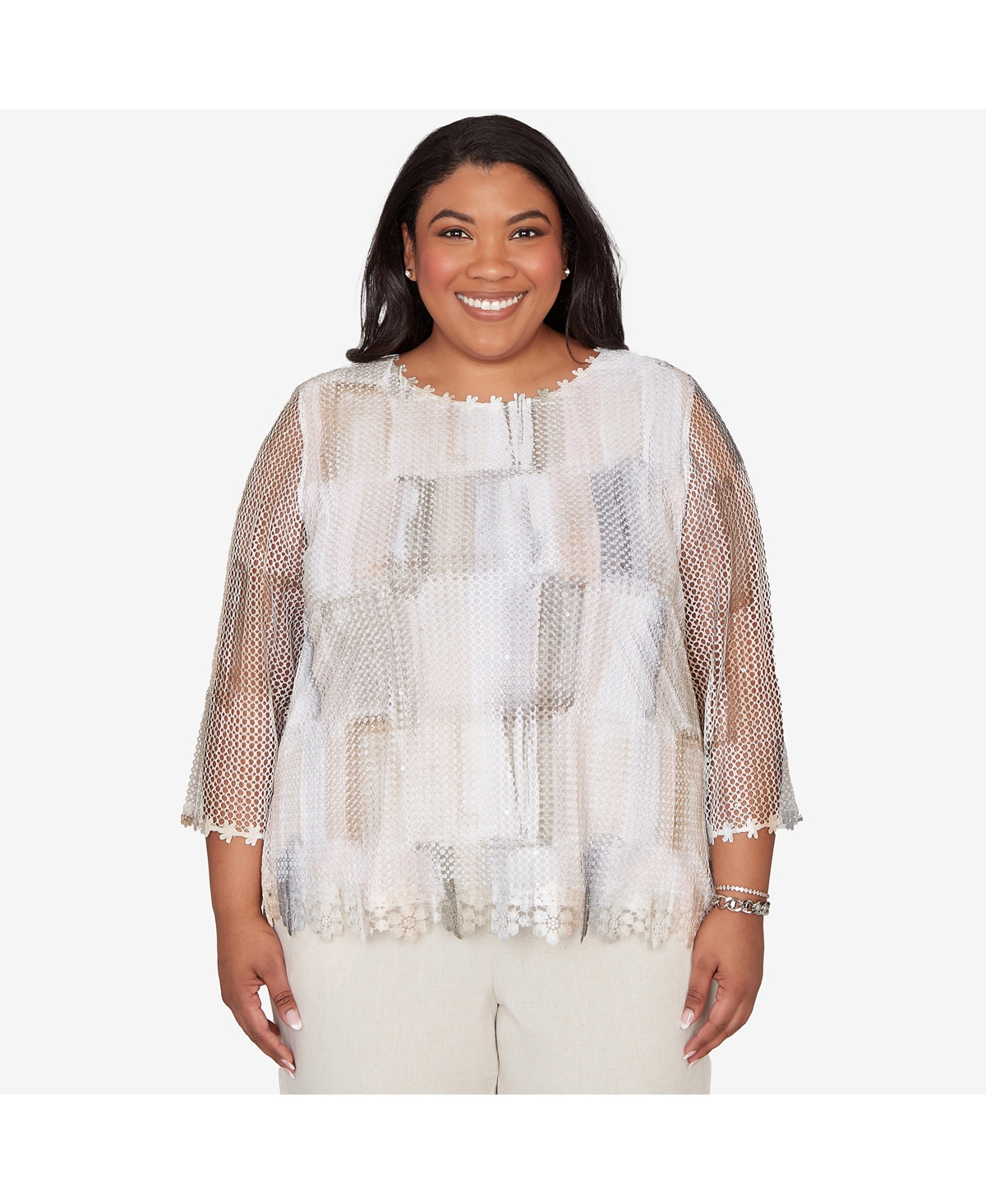 Click here for Alfred Dunner Plus Size Natural Wonder Neutral Bru... prices
