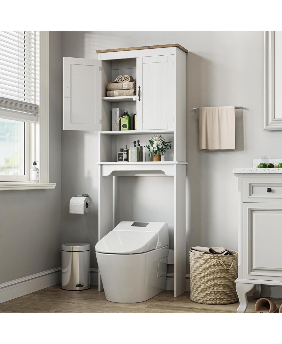Click here for Homfan 66.3" h Bathroom Cabinet with Double D... prices