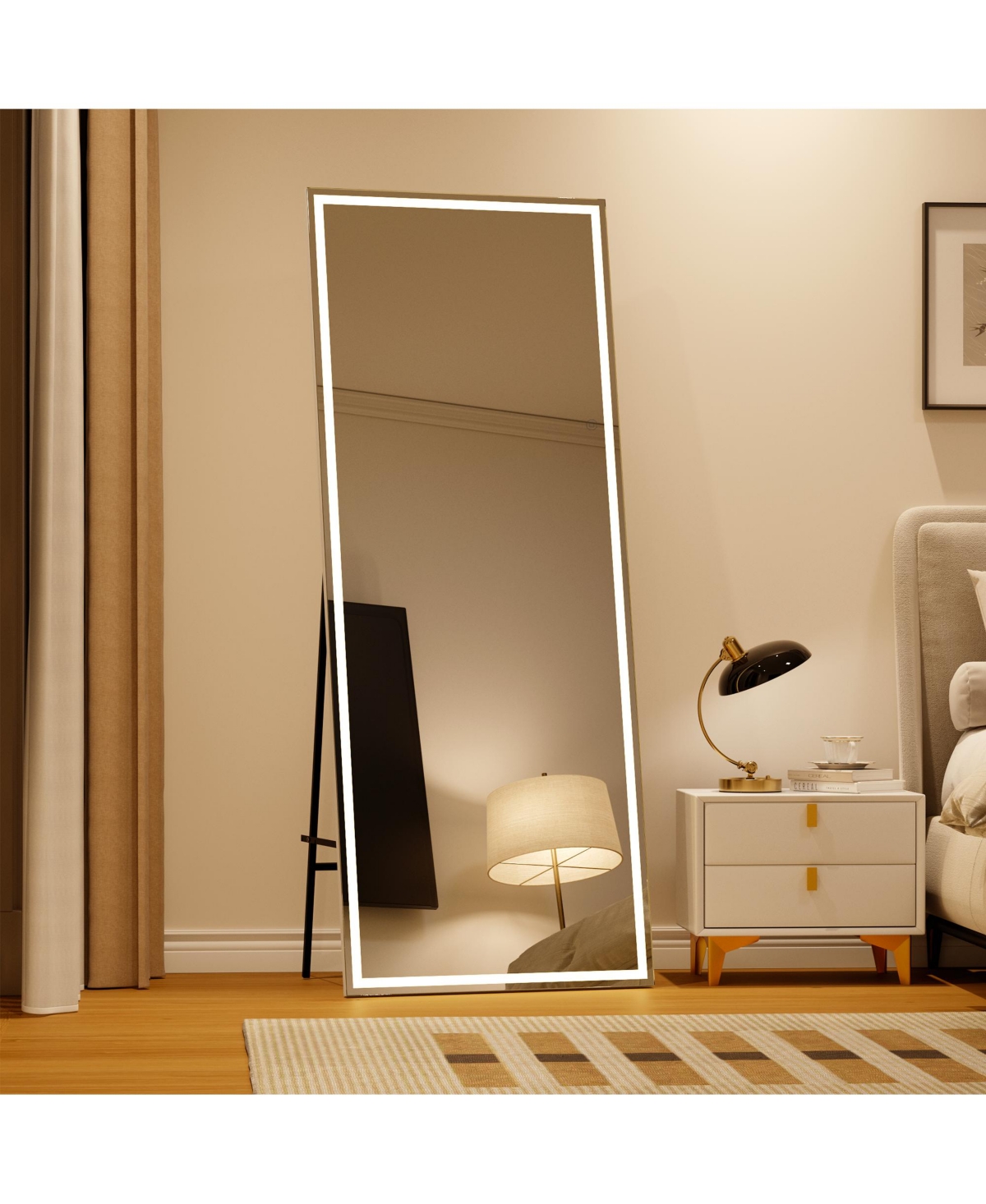 Click here for Homfan 71"x 28" Full Body Mirror with Le... prices