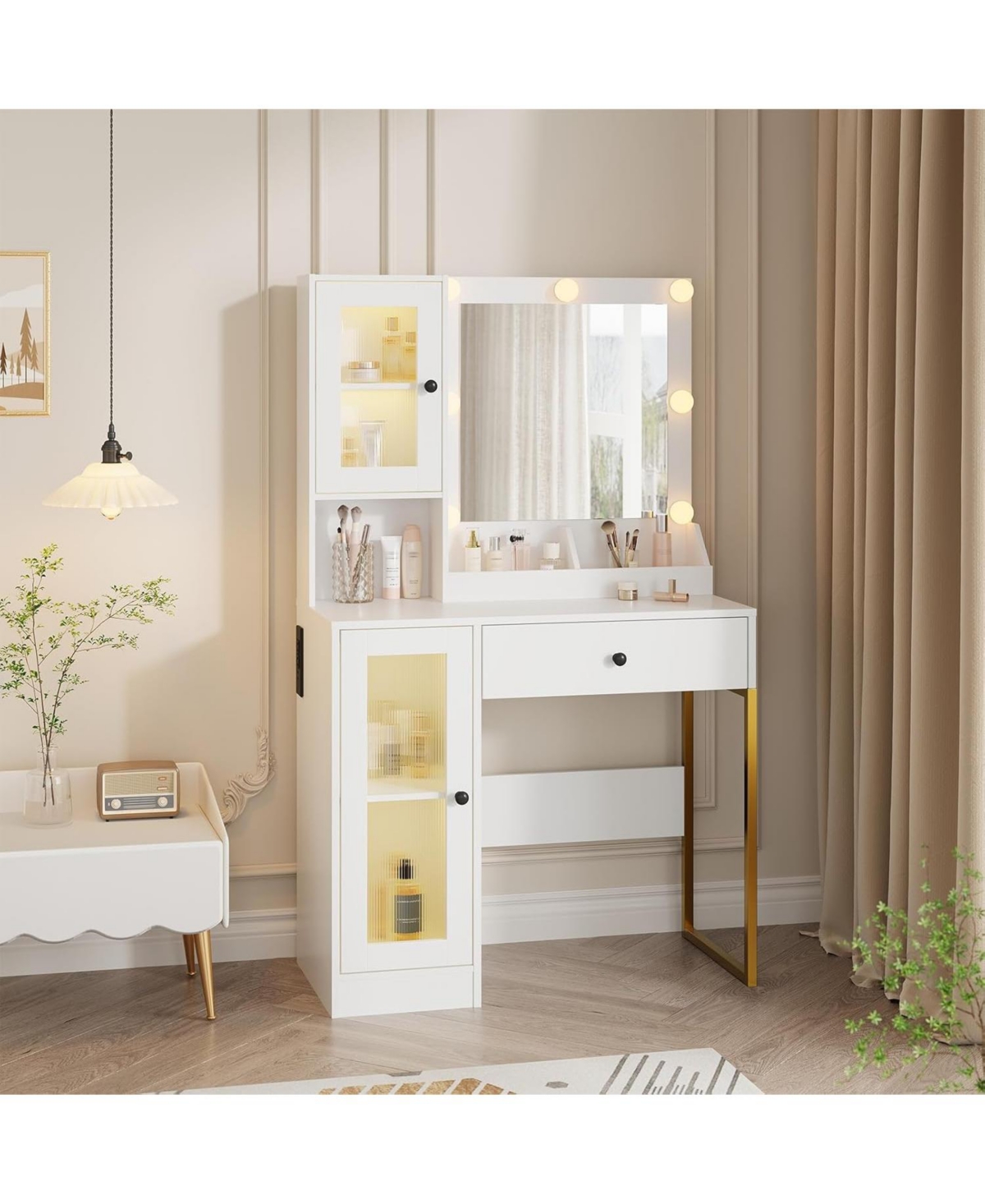 Click here for Gaomon Makeup Vanity Desk Led Lights and Mirror 3... prices