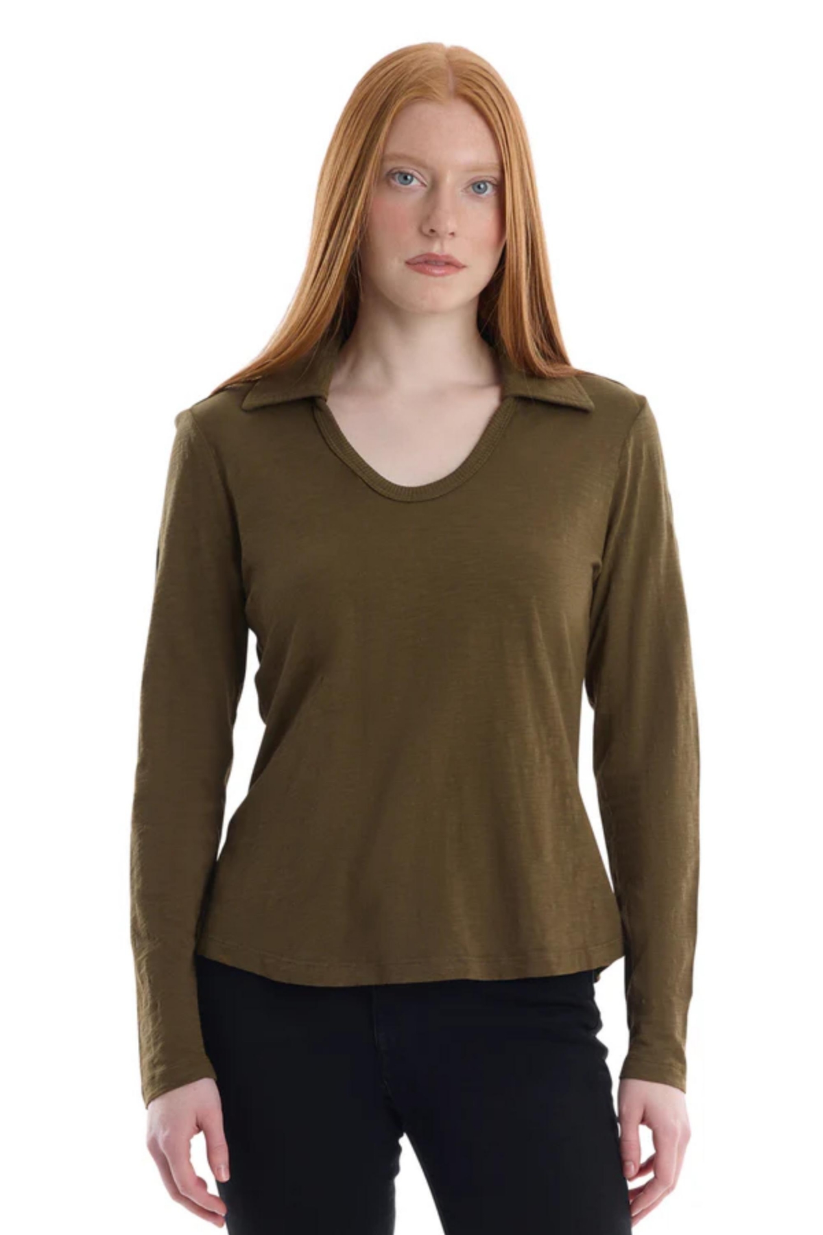 Click here for Wilt Clothing Womens Scoop Neck Long Sleeve Polo T... prices