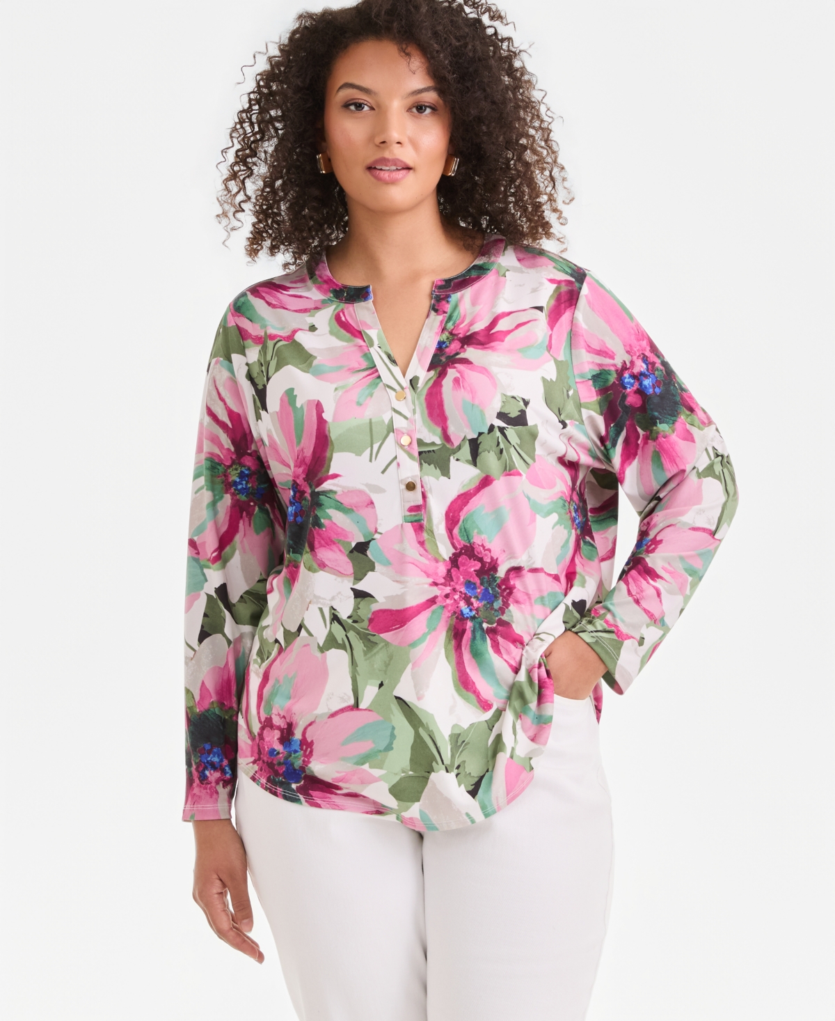 Click here for I.n.c. International Concepts Plus Size Split-Neck... prices