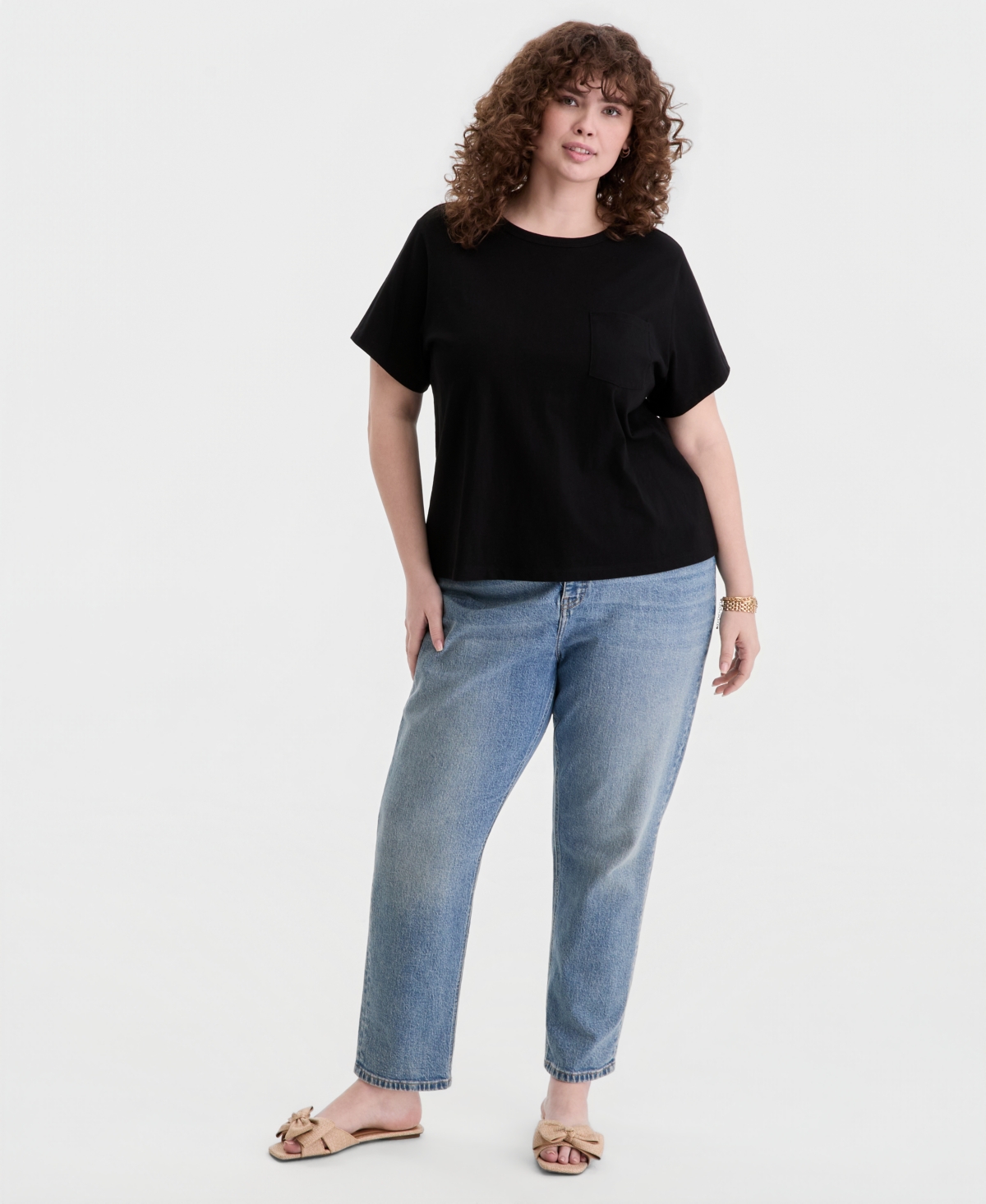 Click here for On 34th Trendy Plus Size Everyday Pocket T-Shirt... prices