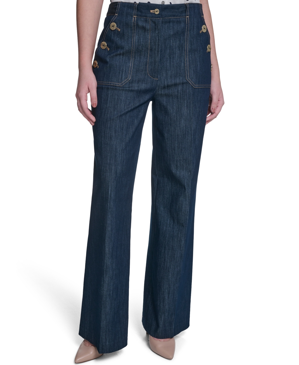 Click here for Tommy Hilfiger Womens Denim Sailor Pants - Navy prices
