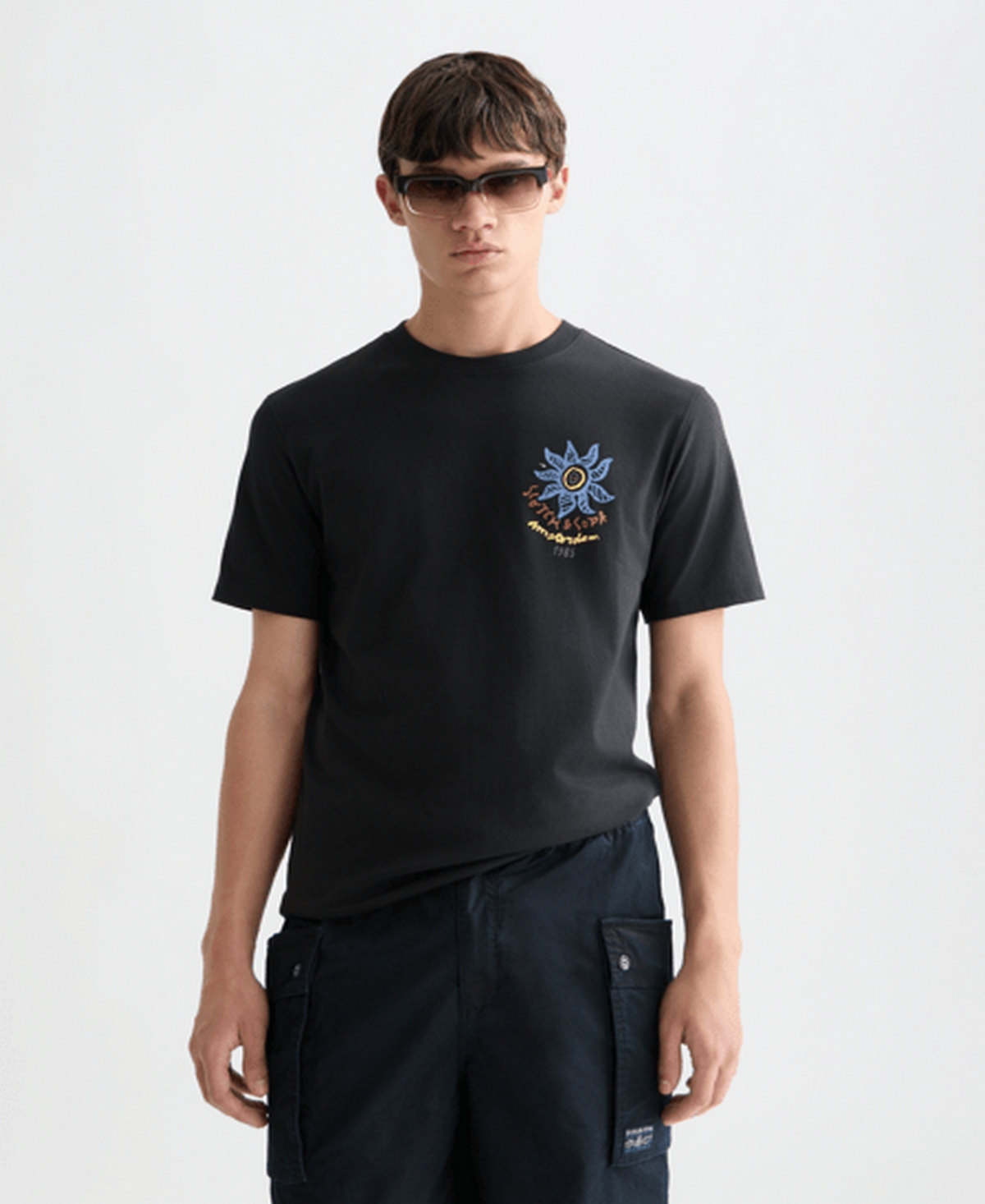 Click here for Scotch & Soda Mens Regular-Fit T-Shirt - Meterite prices