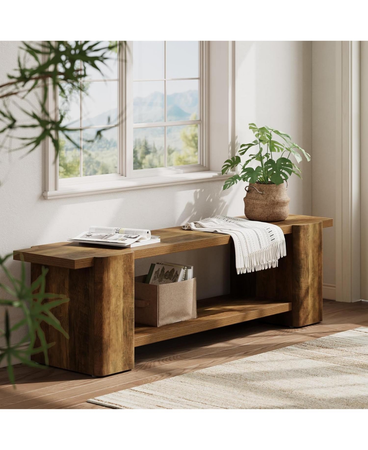 Click here for Tribesigns Wood Entryway Bench  63 End of Bed Benc... prices