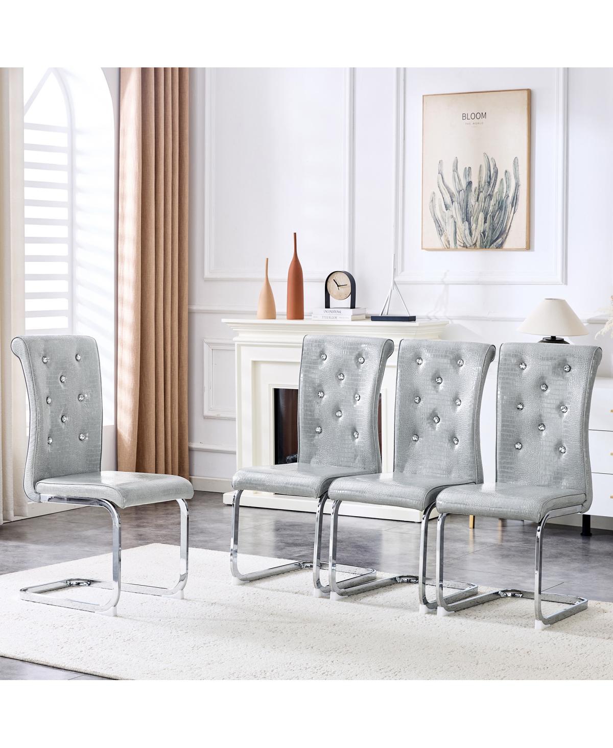 Click here for Streamdale Furniture Set of 4 Retro Alligator Upho... prices