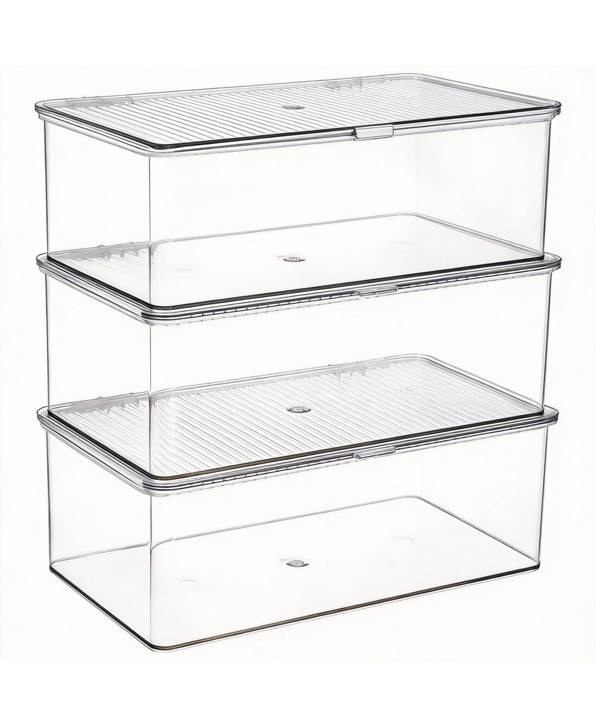 Click here for Yigii Set of 3 Clear Acrylic Storage Bins with Hin... prices