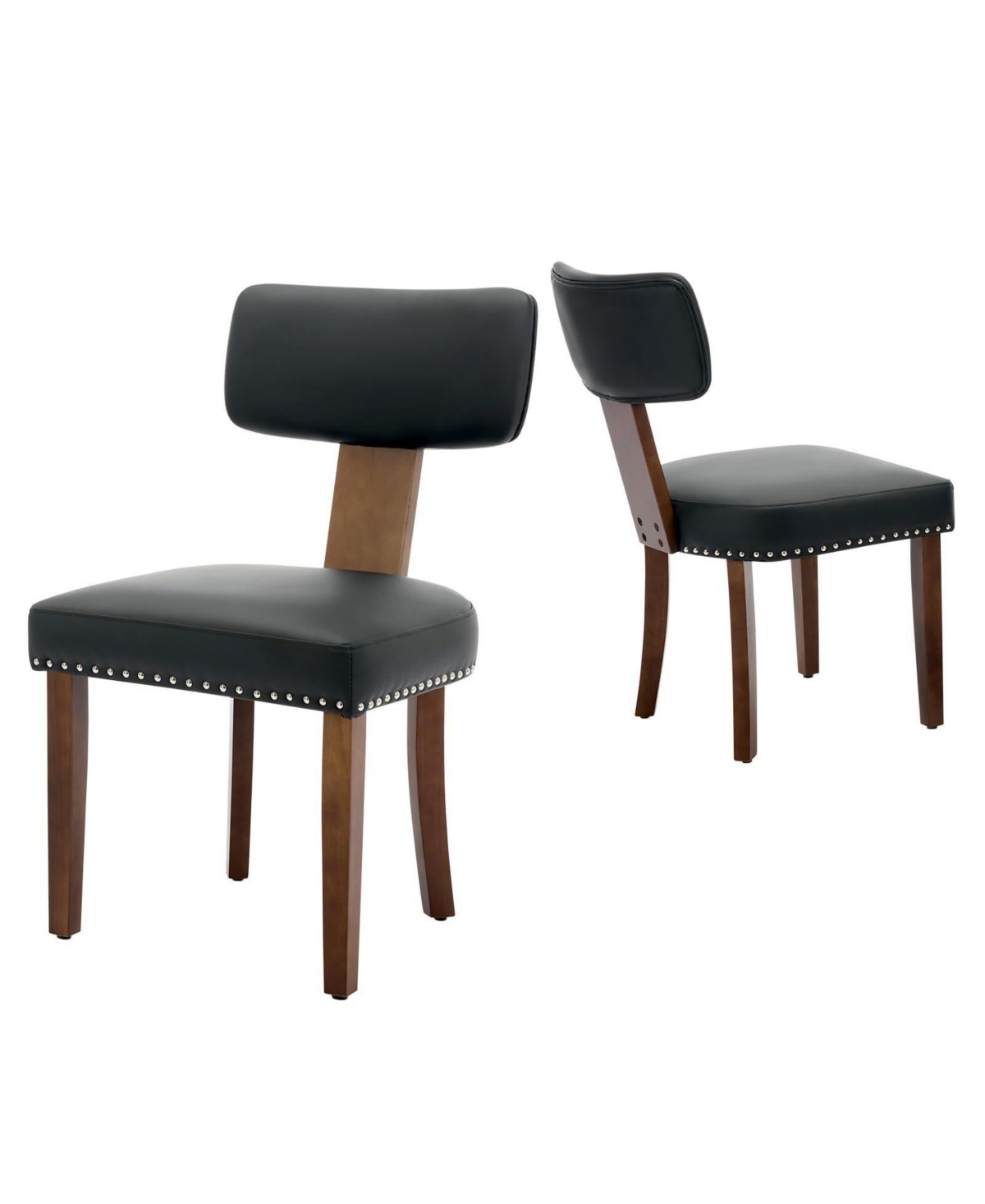 Click here for gaomon Set of 2 Leather Upholstered Dining Chairs... prices