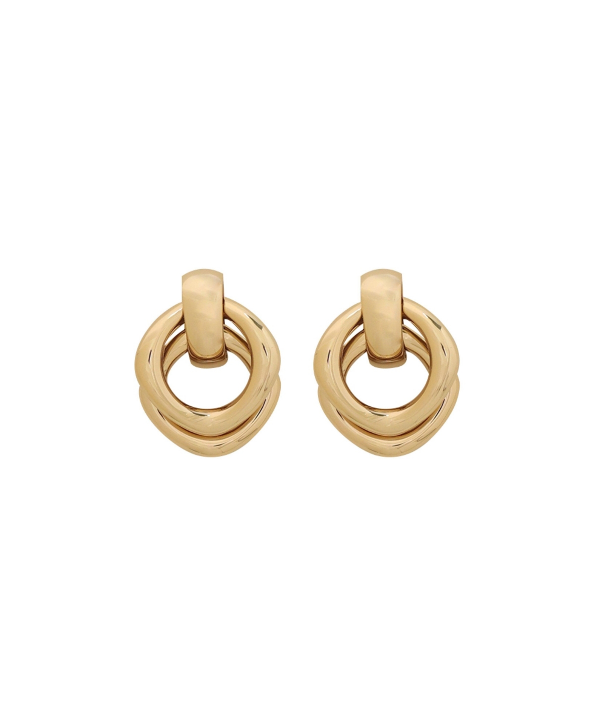 Click here for Retro Chic Double Hoop Earrings - Gold prices