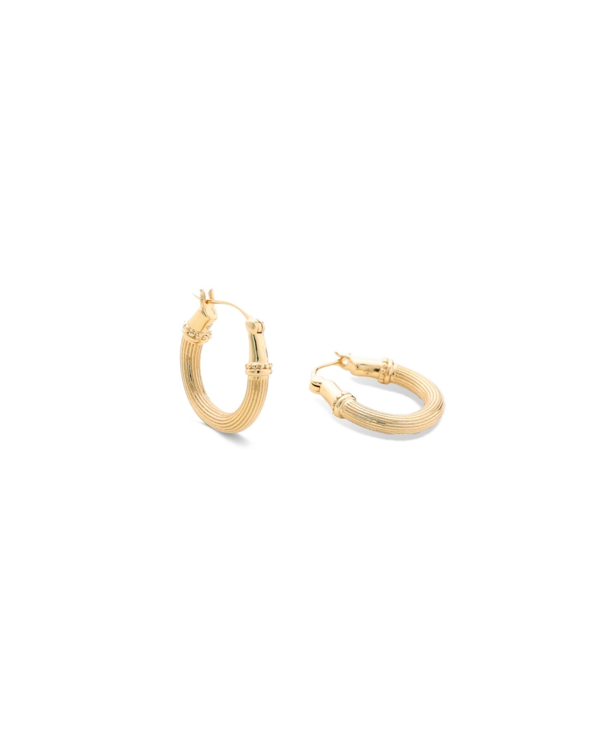 Click here for Retro Chic Roman Column Hoop Earrings - Gold prices