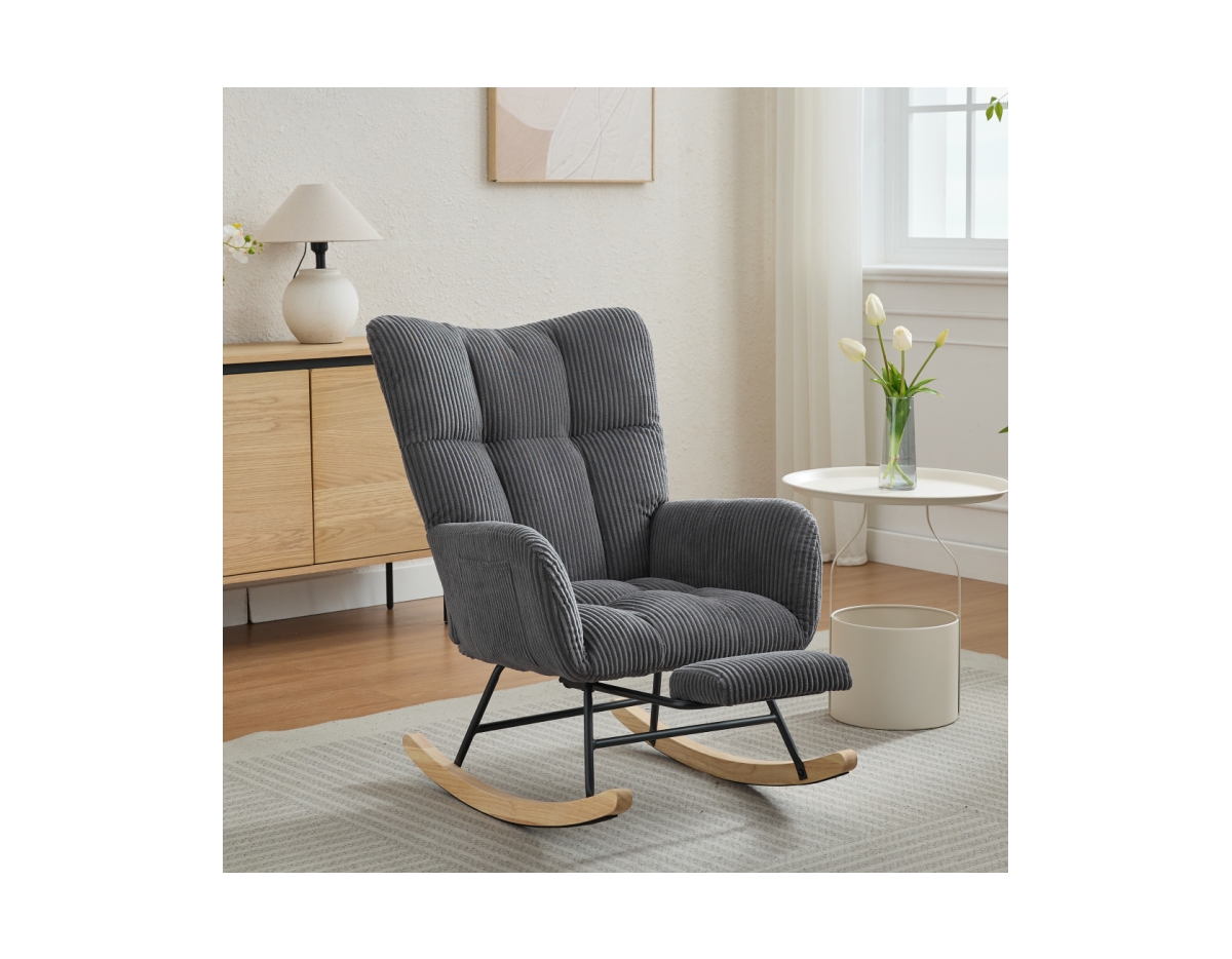 Click here for Flynama Modern Nursery Rocking Chair Upholstered G... prices