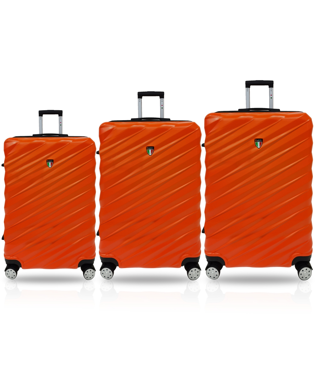 Click here for Tucci Italy Storto 3-Pc. Hardside Luggage Set - Or... prices
