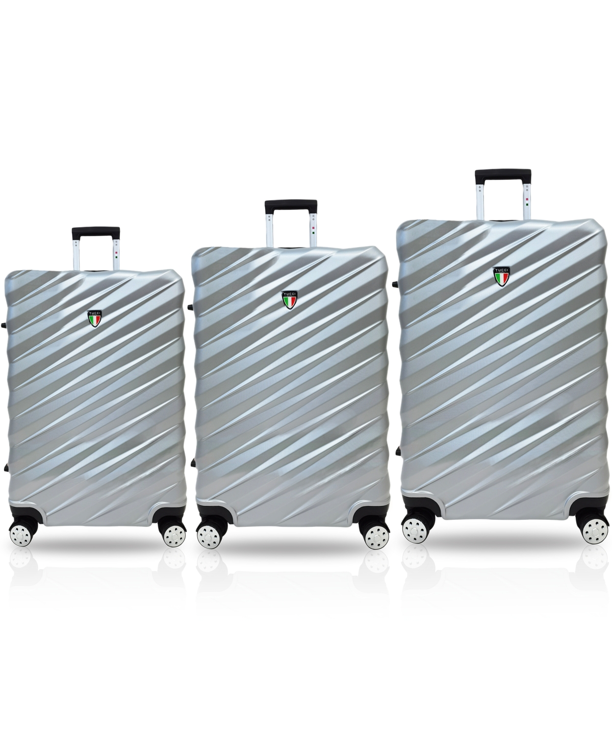 Click here for Tucci Italy Storto 3-Pc. Hardside Luggage Set - Si... prices