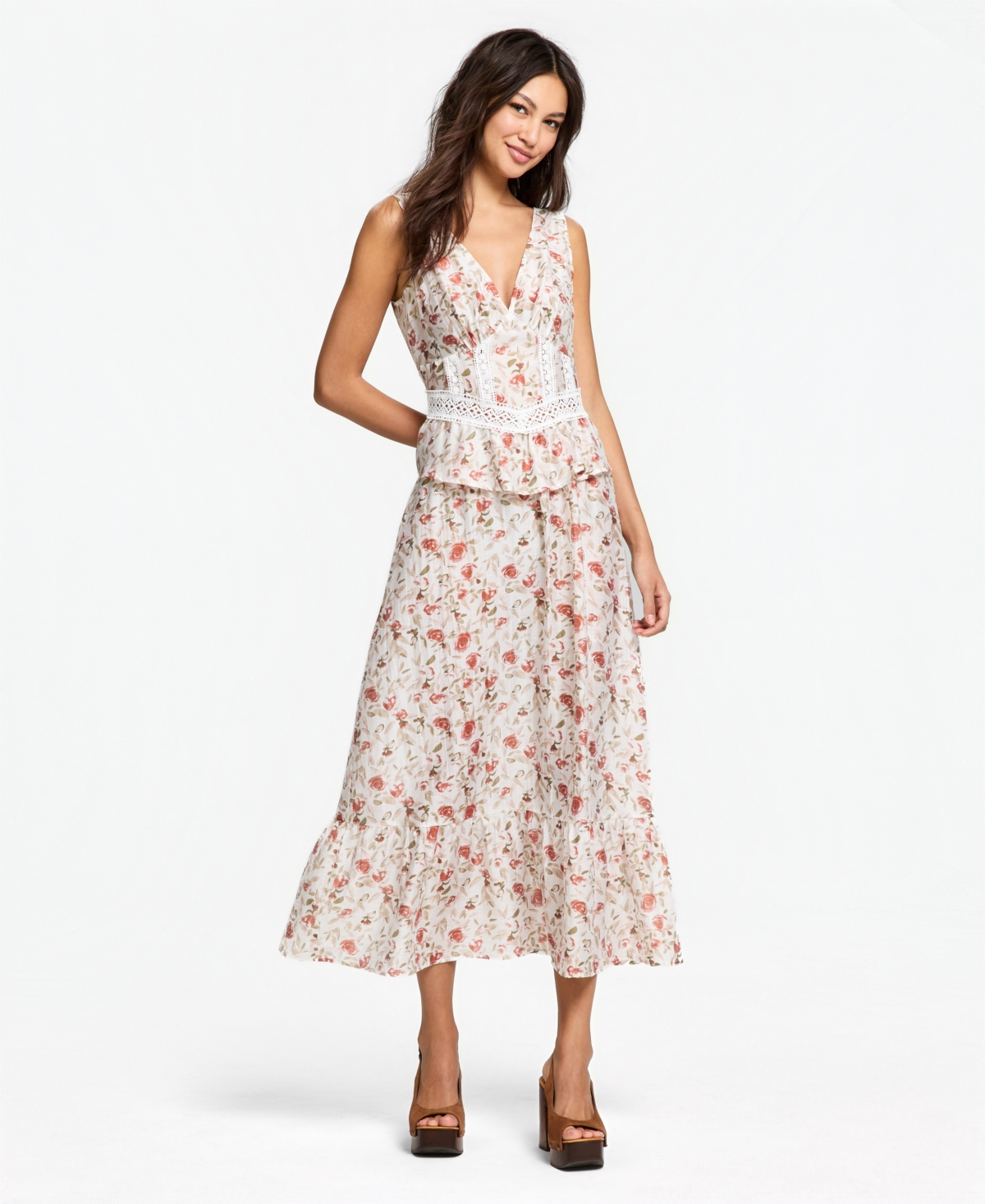 Click here for And Now This Womens Corset Peplum Maxi Dress  Macy... prices