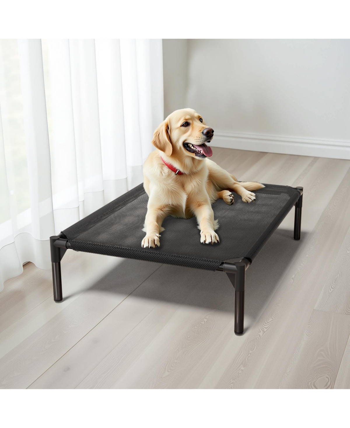 Click here for Aostirmotor Extra Large Mesh Cooling Pet Bed  Blac... prices