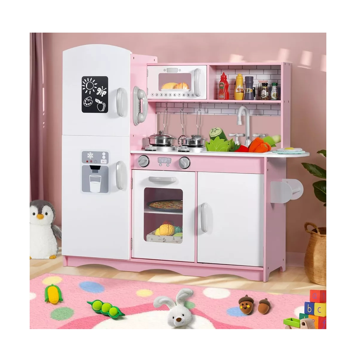 Click here for Kinder King Wooden Kids Play Kitchen  Toy Kitchen... prices