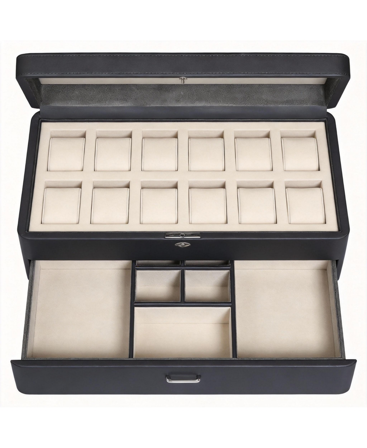 Click here for Yigii Luxury Watch Box - 12 Watches  Pu Leather  G... prices