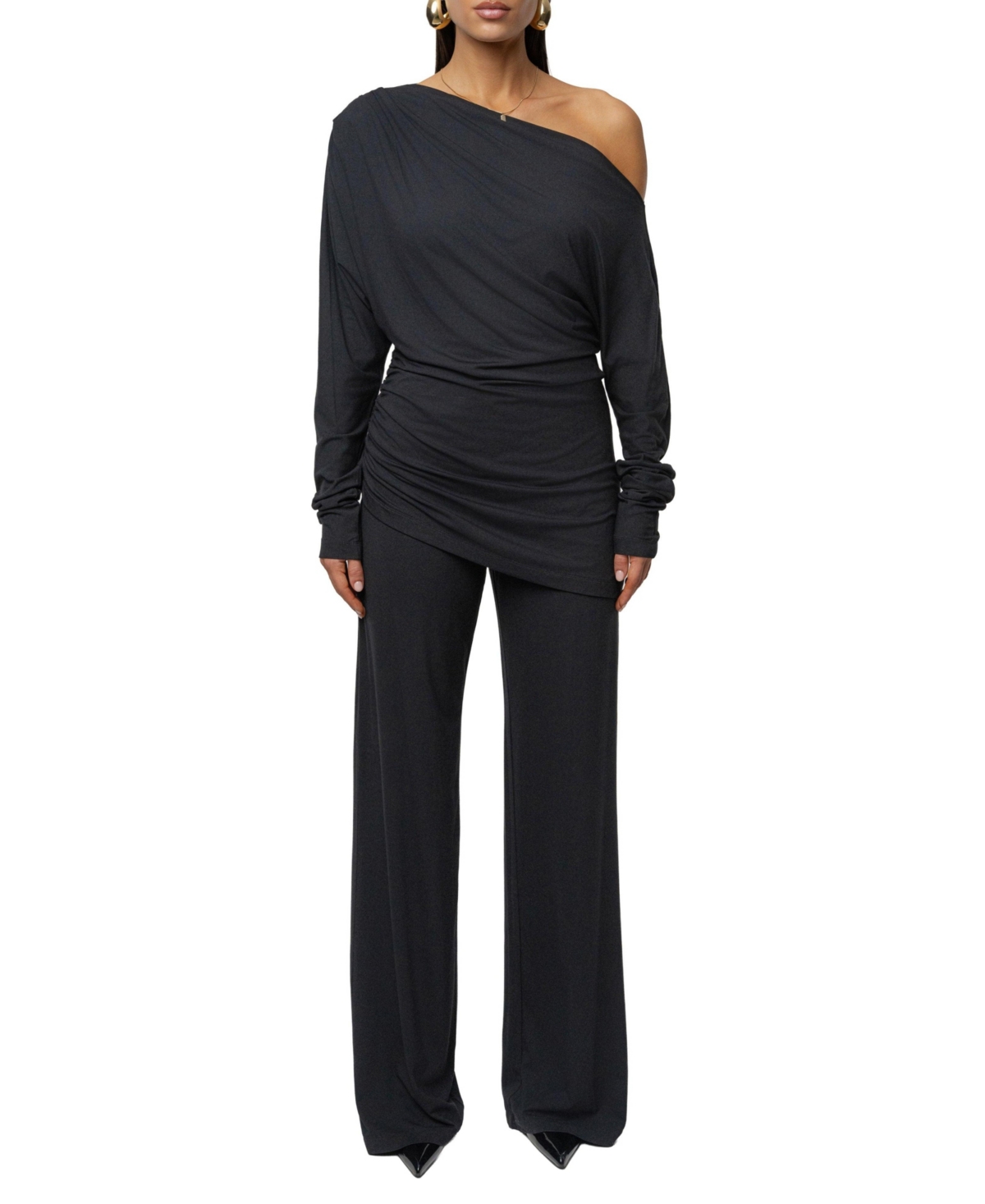 Click here for Jluxlabel Womens Winter Soiree Pant Set - Black prices