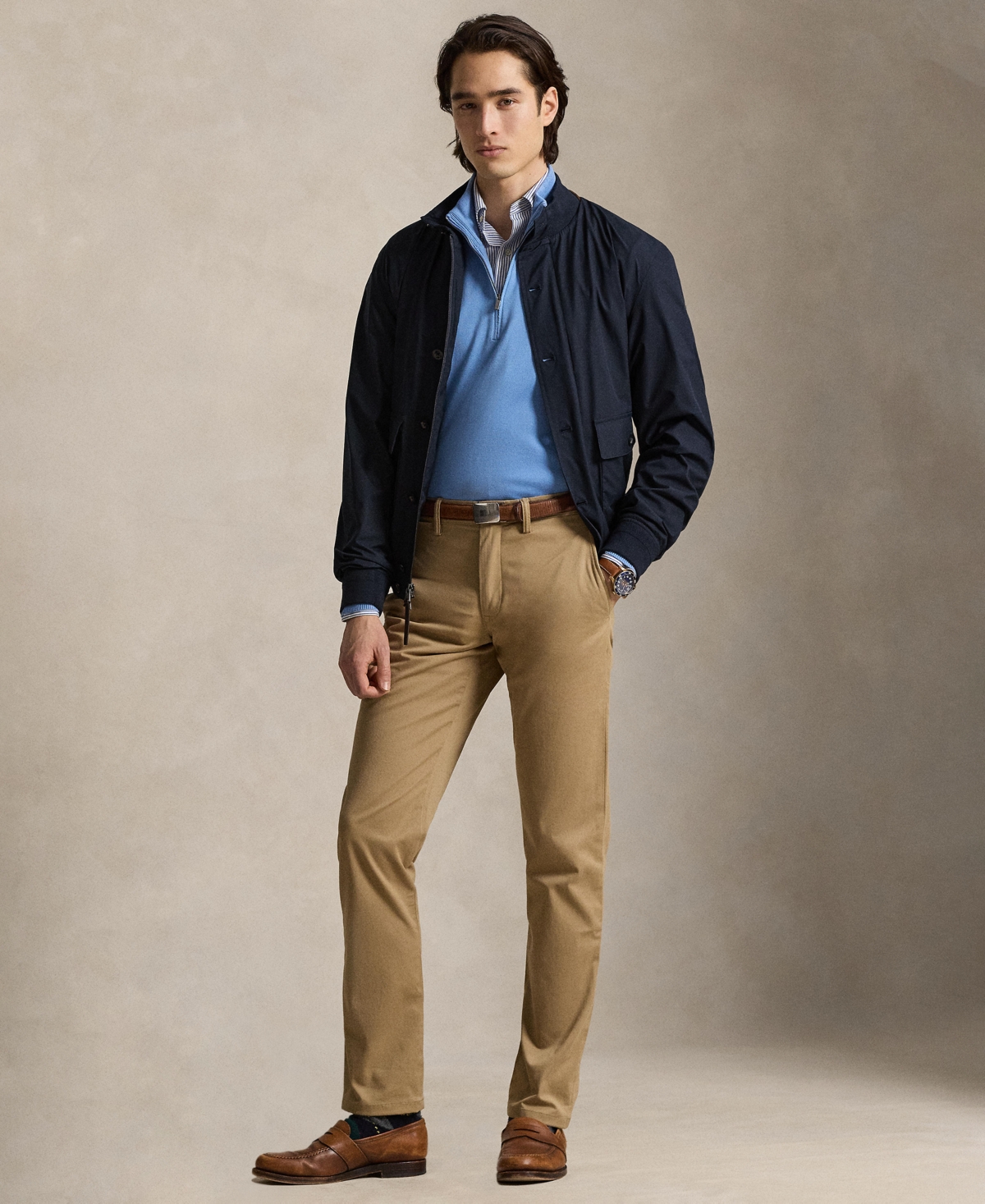 Click here for Polo Ralph Lauren Mens Straight-Fit Washed Stretch... prices