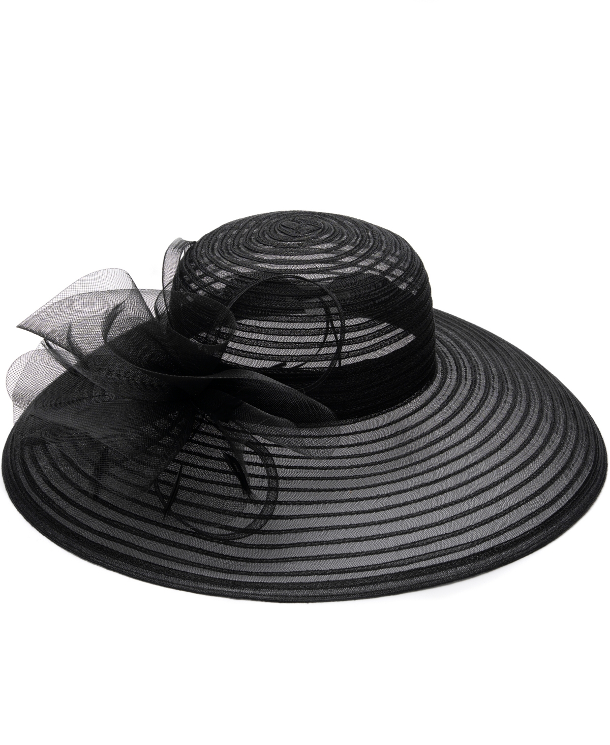 Click here for August Hats Crinoline Brim Hat - Black prices