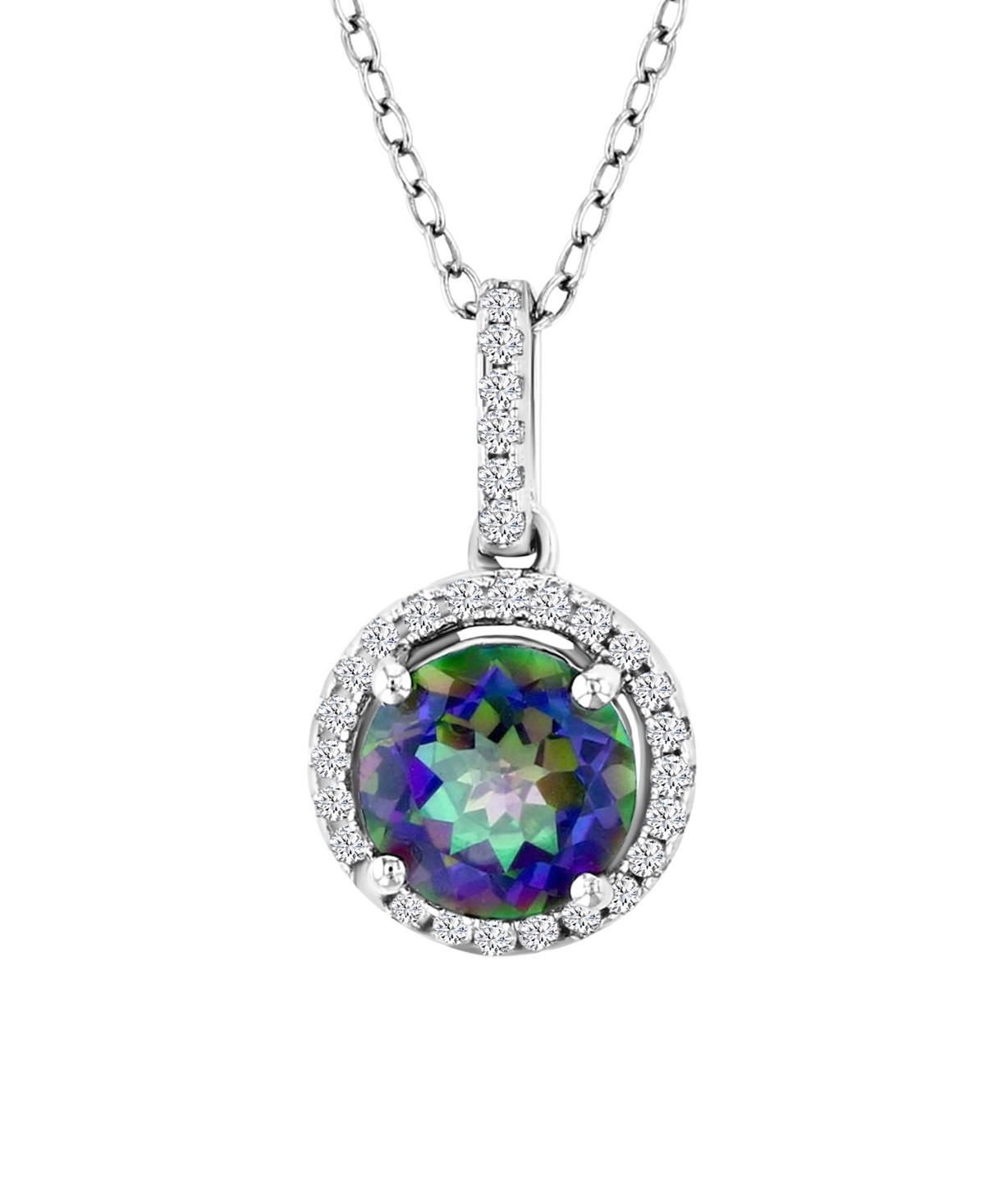 Click here for Macys Diamond (0.15 ct. t.w.) and Mystic Green Hal... prices