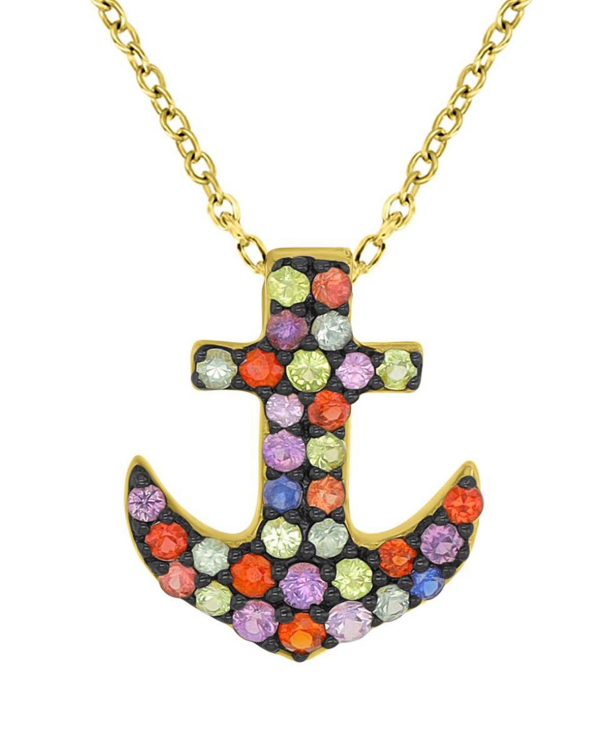 Click here for Macys Sapphire (0.68 ct. t.w.) Anchor Necklace in... prices